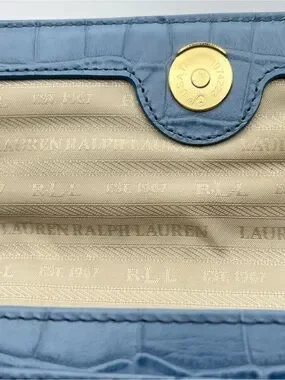 Lauren Ralph Lauren | Bags | Lauren Ralph Lauren Blue Crocembossed ...